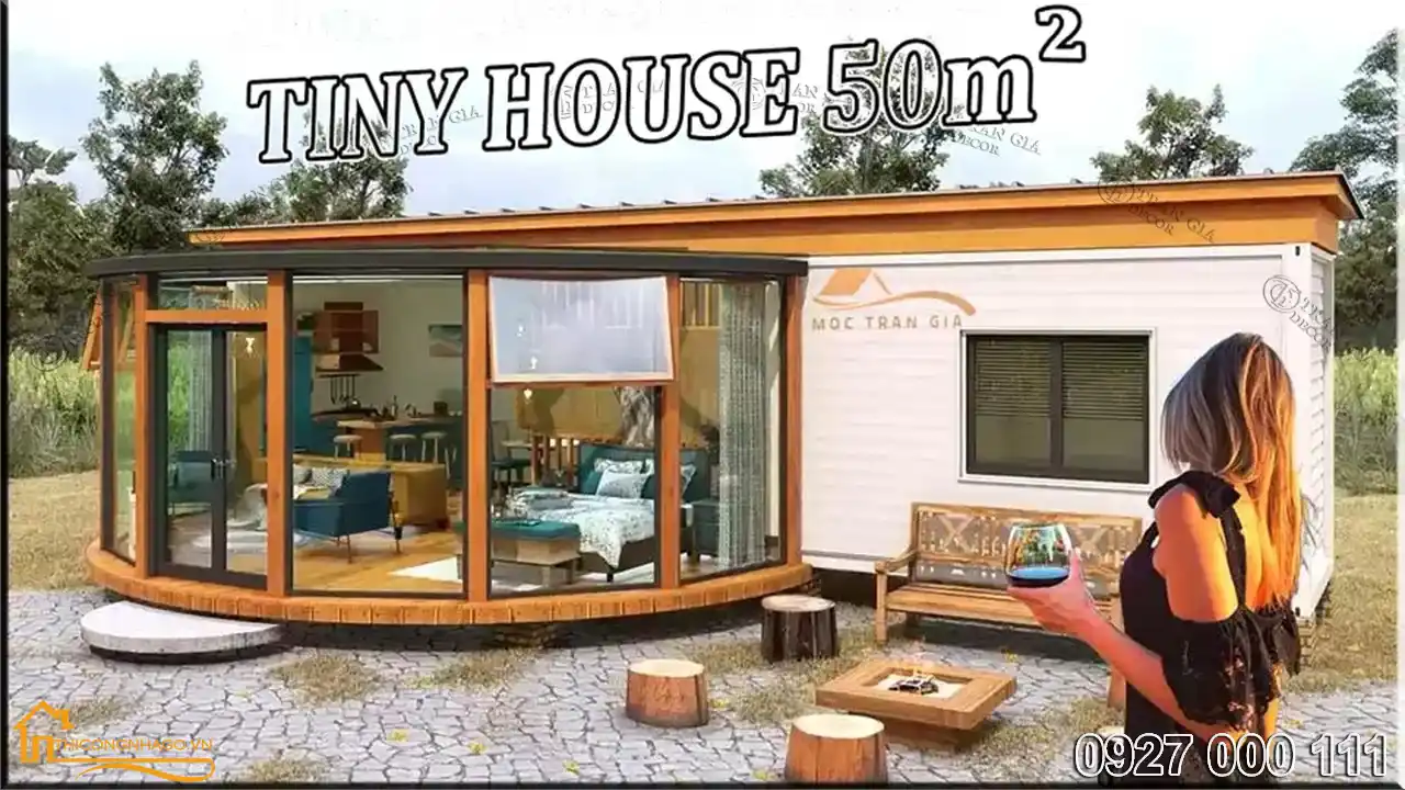 Mẫu thiết kế Tiny House hiện đại 50m2 với nội thất trẻ trung